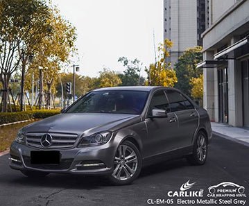 Matte electro metallic steel grey vinyl factory price – CARLIKE WRAP
