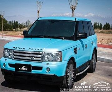 Matte electro metallic light sky blue vinyl wrap supply