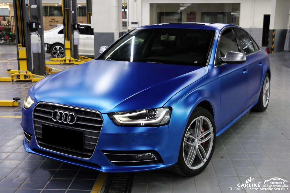 CARLIKE CL-EM-30 SEA BLUE MATTE ELECTRO METALLIC VINYL AUDI WRAPS ...