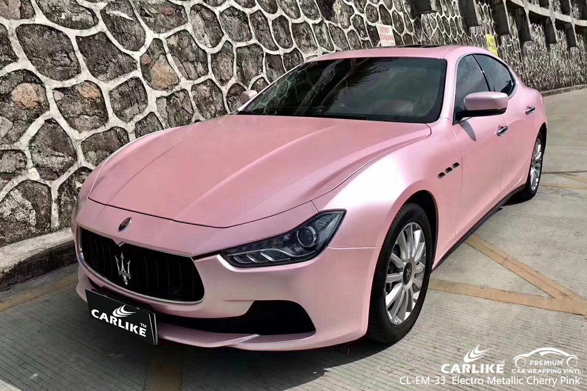 CARLIKE matte electro metallic cherry pink vinyl car wrap film Brazil ...