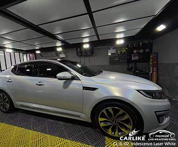 Iridescence laser white vinyl supplier – CARLIKE WRAP