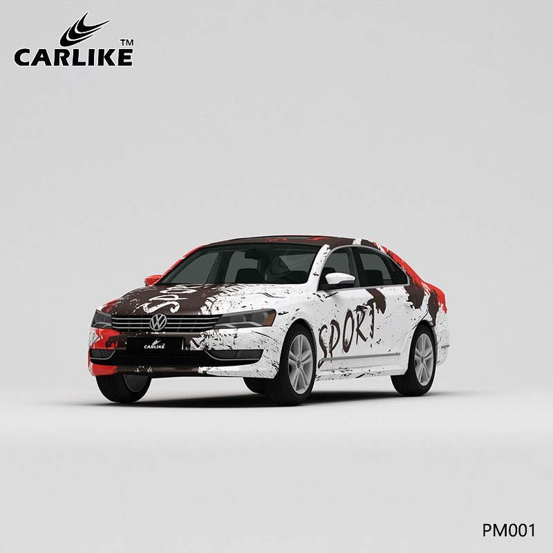 Color splash-ink high-precision printing customized car wrap supplier