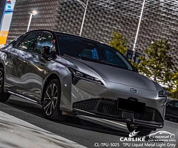 Tpu liquid metal light grey vinyl auto wrap