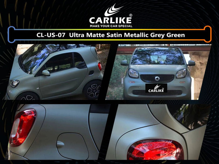 CL-US-07 ULTRA MATTE SATIN METALLIC GREY GREEN VINYL FOR SMART