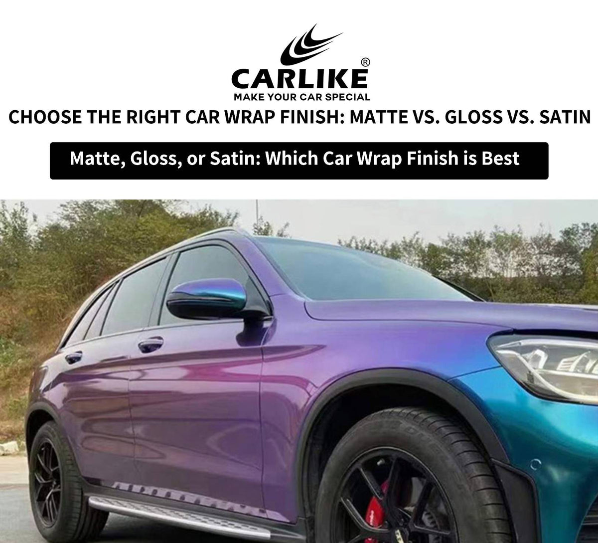 How to Choose Matte, Gloss, and Satin Car Wrap Finishes