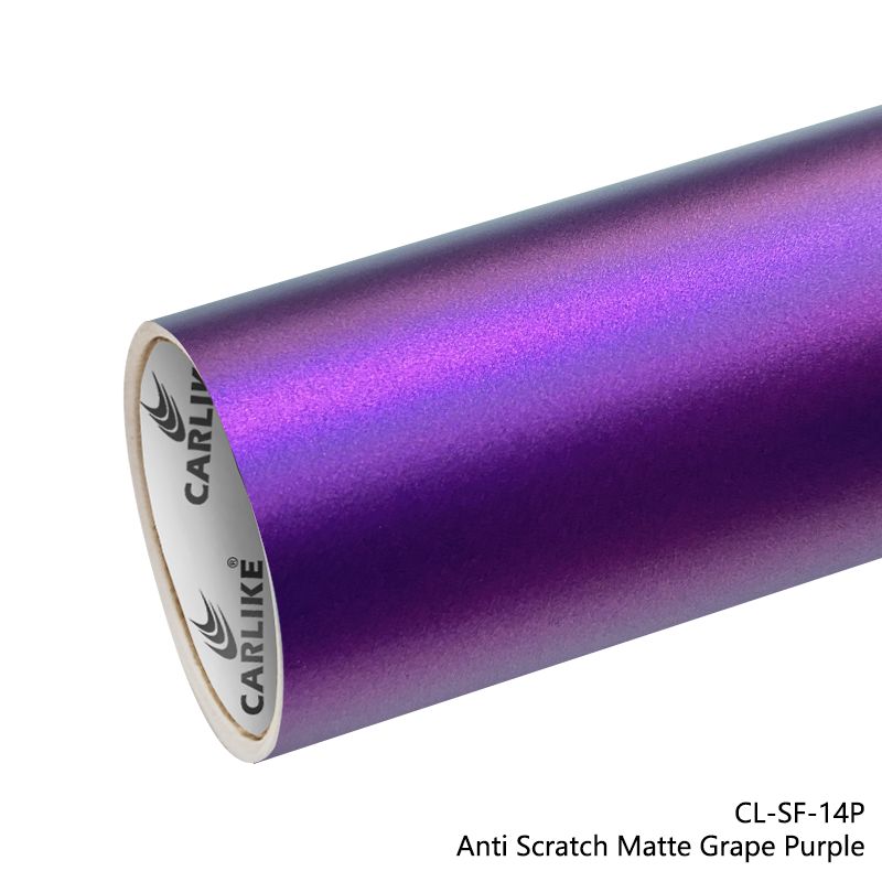 CL-SF-14P Anti Scratch Matte Grape Purple PET Vinyl Factory Auto Wrap ...