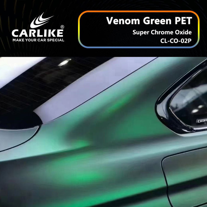 Super Chrome Oxide Venom Green Vinyl For Car Wrap