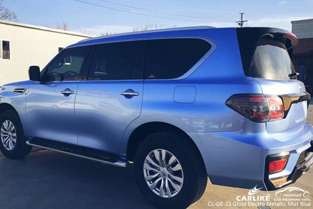 Electro Metallic Gloss Mist Blue Vinyl Car Wrapping