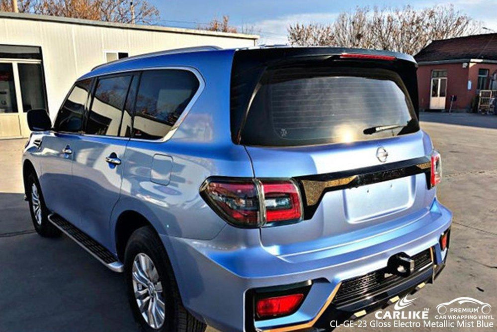 Electro Metallic Gloss Mist Blue Vinyl Car Wrapping