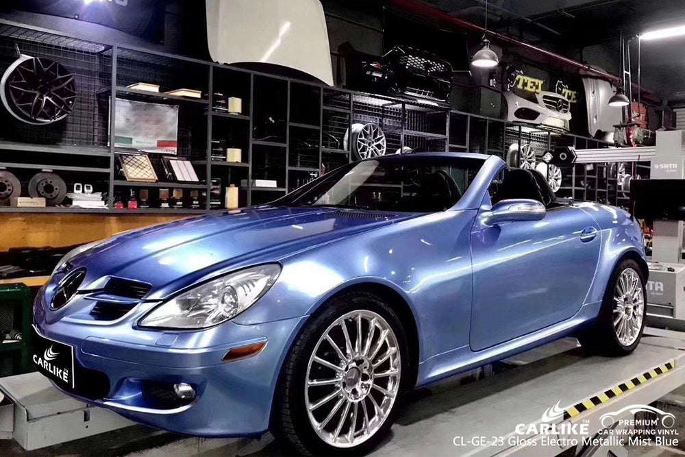 Electro Metallic Gloss Mist Blue Vinyl Car Wrapping