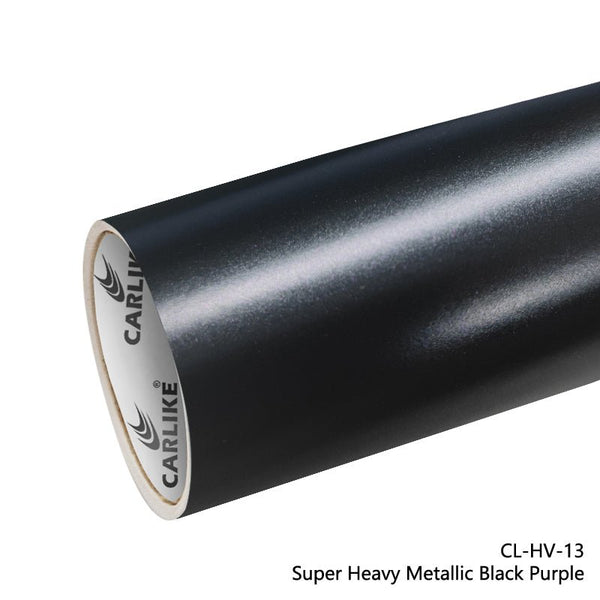 Super Heavy Metallic Black Purple Vinyl Auto Wrap