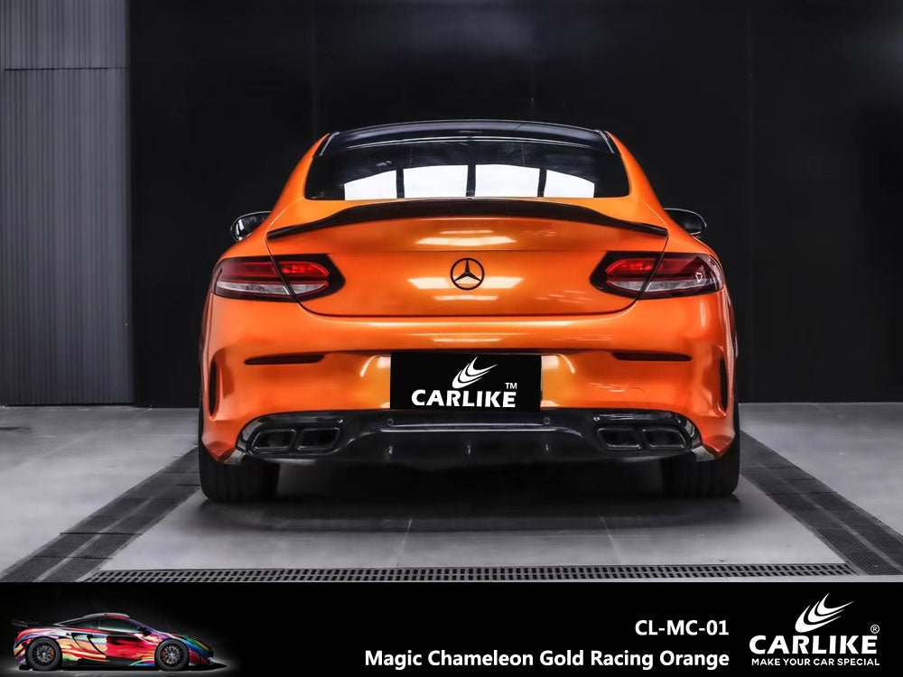 Magic Chameleon Gold Racing Orange Vinyl Wrap – CARLIKE WRAP