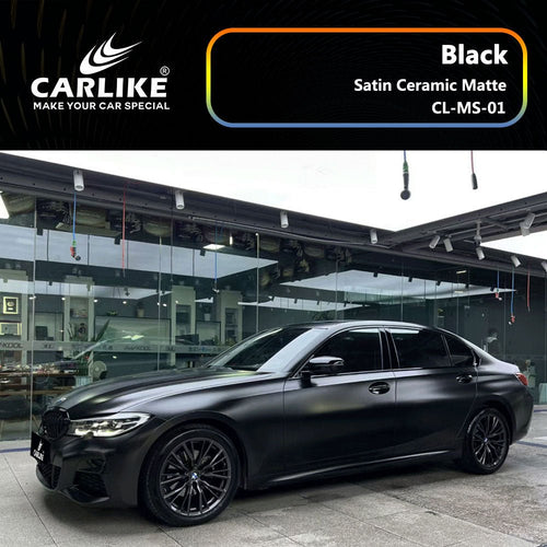 Satin Ceramic Matte Black Vinyl Car Body Wrap