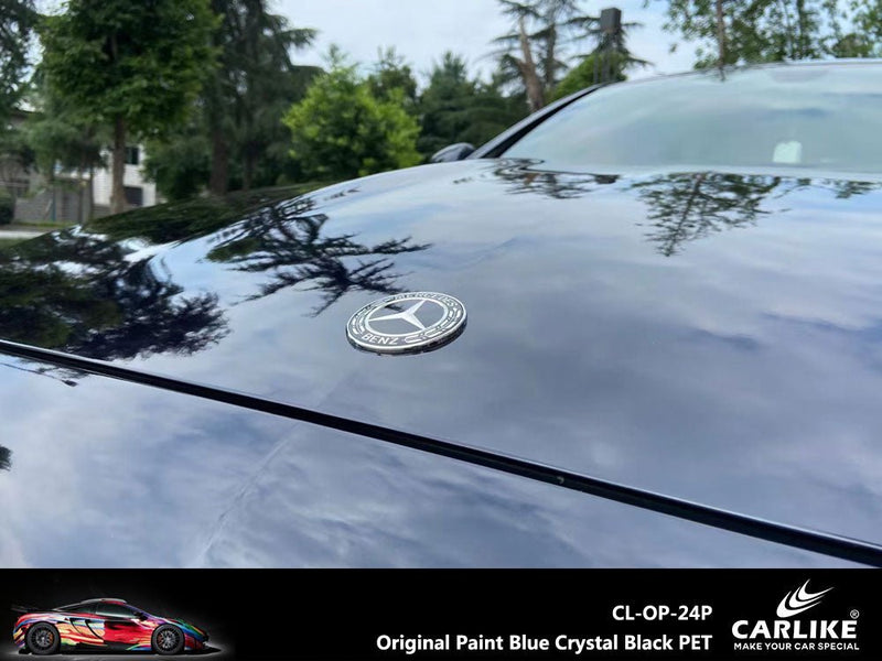 Original Paint Blue Crystal Black PET Vinyl PET Liner Vehicle Wrap