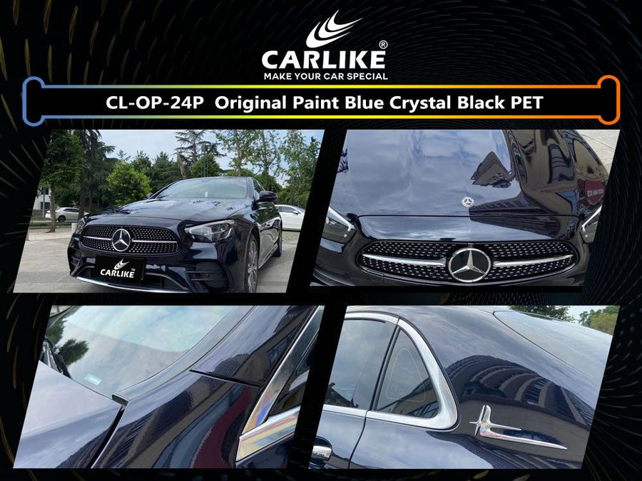 Original Paint Blue Crystal Black PET Vinyl PET Liner Vehicle Wrap