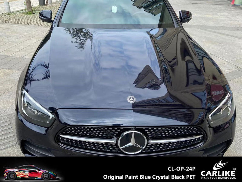 Original Paint Blue Crystal Black PET Vinyl PET Liner Vehicle Wrap