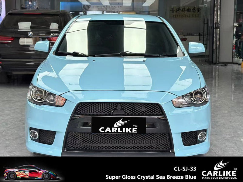 Super Gloss Crystal Sea Breeze Blue Vinyl Wrap Factory