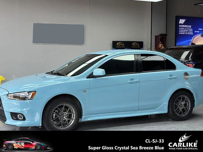 Super Gloss Crystal Sea Breeze Blue Vinyl Wrap Factory