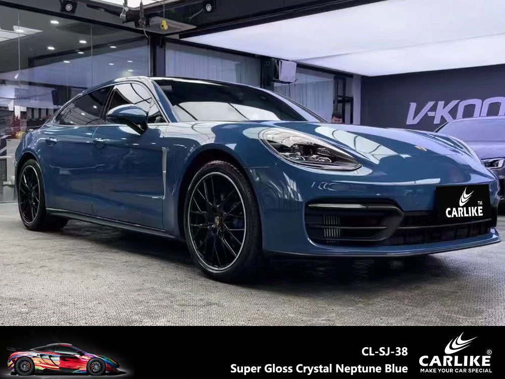 Super Gloss Crystal Neptune Blue Vinyl Film Supply – CARLIKE WRAP