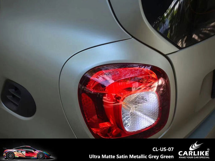 Ultra Matte Satin Metallic Grey Green Vinyl for Car Wrapping