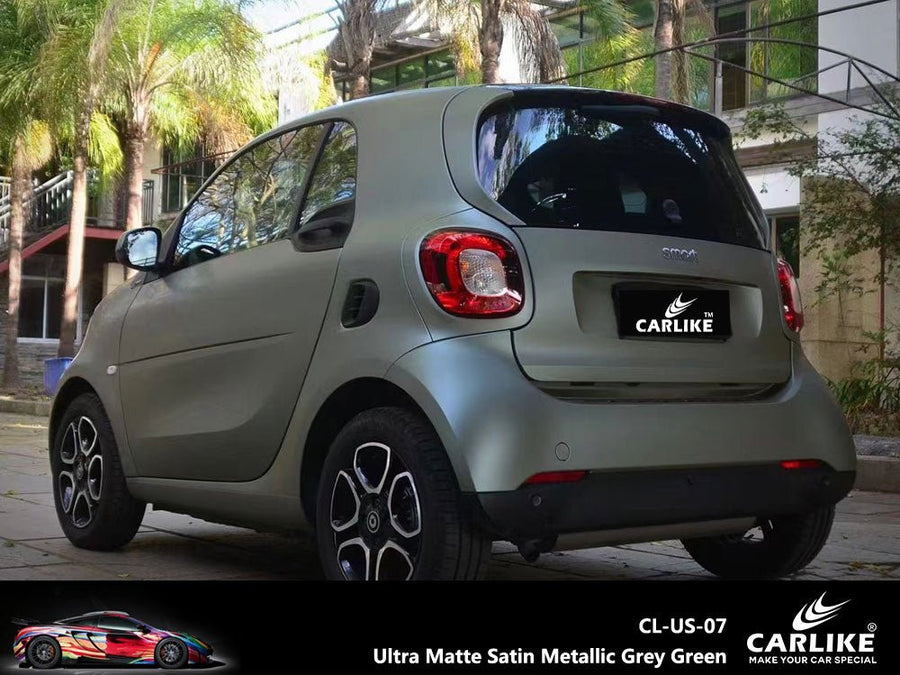 Ultra Matte Satin Metallic Grey Green Vinyl for Car Wrapping