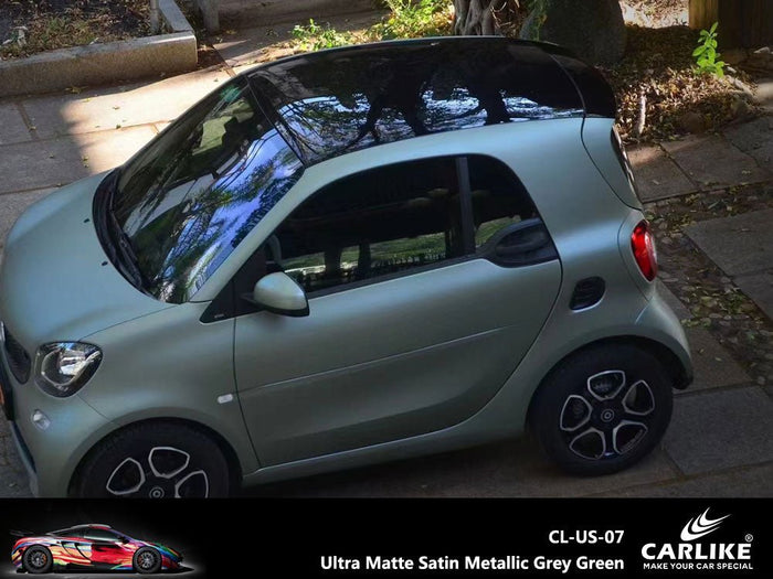 Ultra Matte Satin Metallic Grey Green Vinyl for Car Wrapping